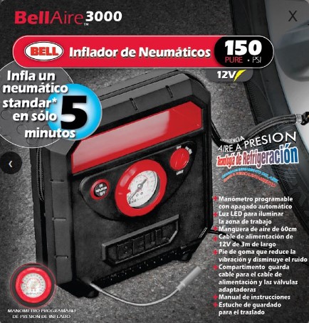 BELL 3000 COMPRESOR 12 VOLT – BULONES PASCO